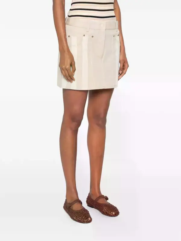 Fendi Logo Patch Mini Skirt