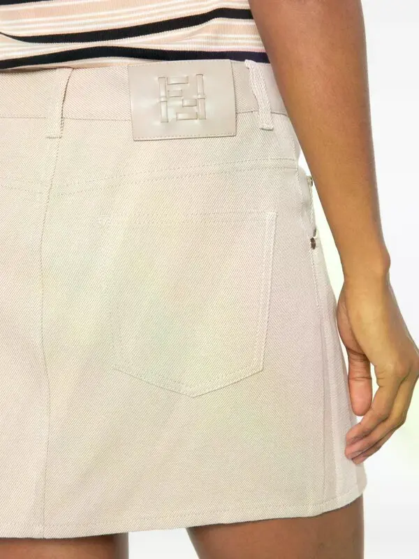 Fendi Logo Patch Mini Skirt