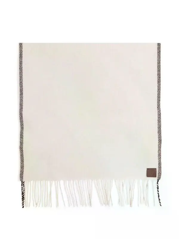 Eleventy Fringed Logo-patch Scarf