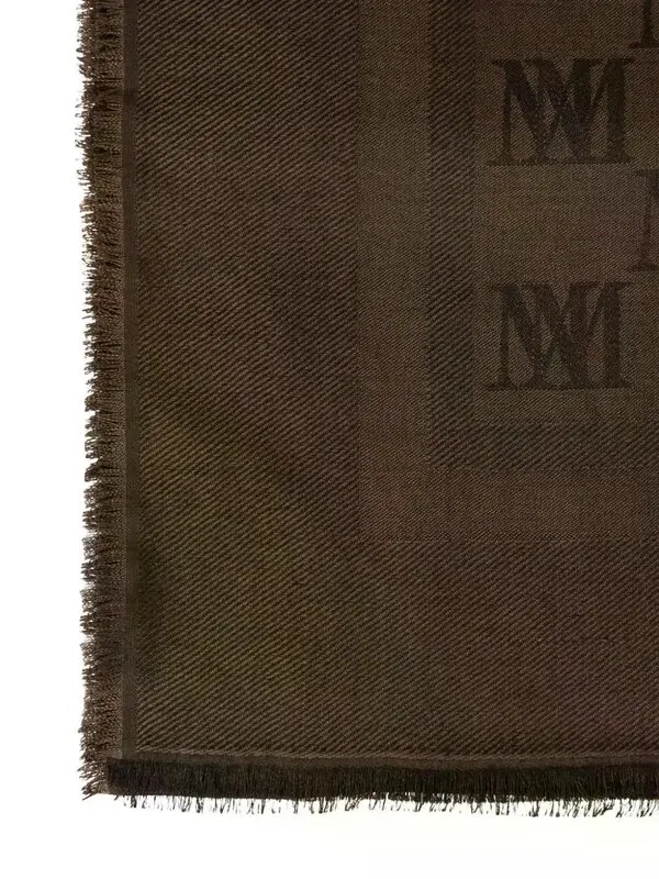 Max Mara Gelato Monogram-pattern Scarf - Brown