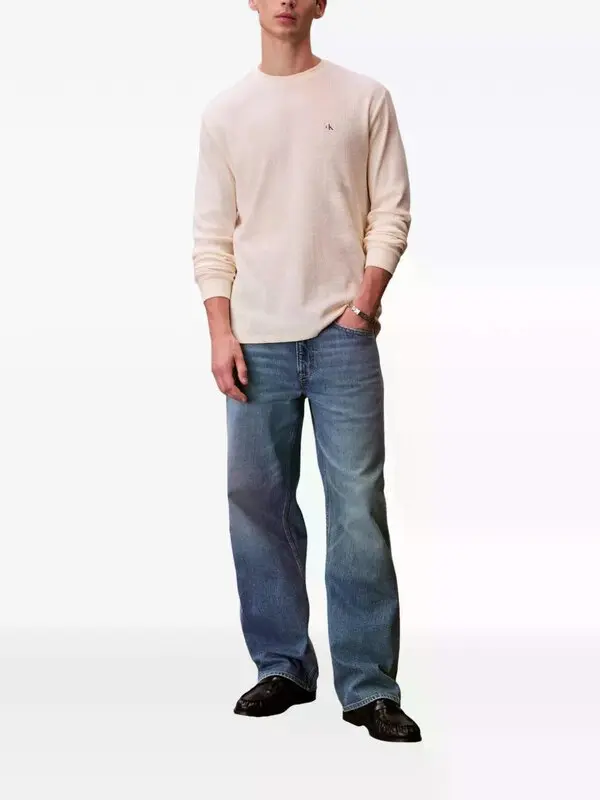 Calvin Klein Waffle-knit Logo-patch T-shirt