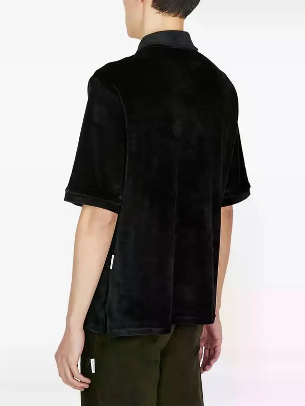 SAINTWOODS Embroidered-detail Pocket Polo Shirt - Black