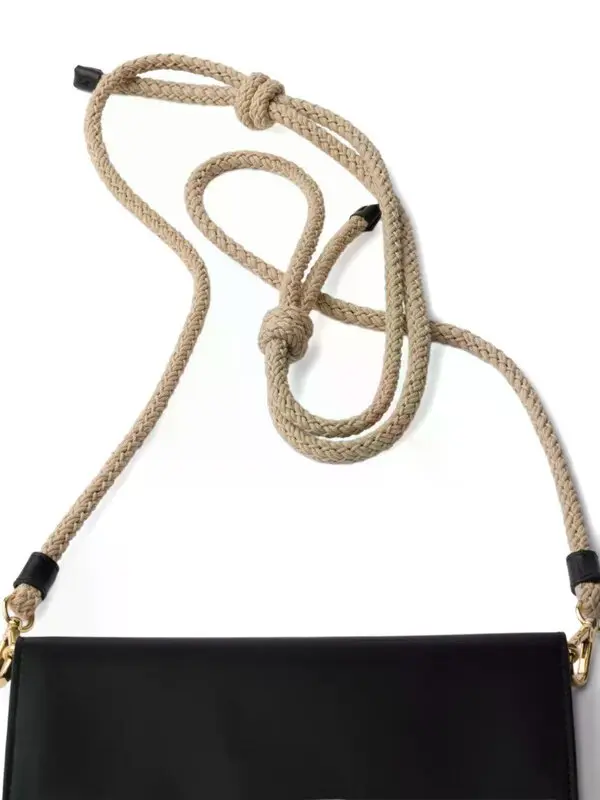 Prada Leather Wallet With Shoulder Strap