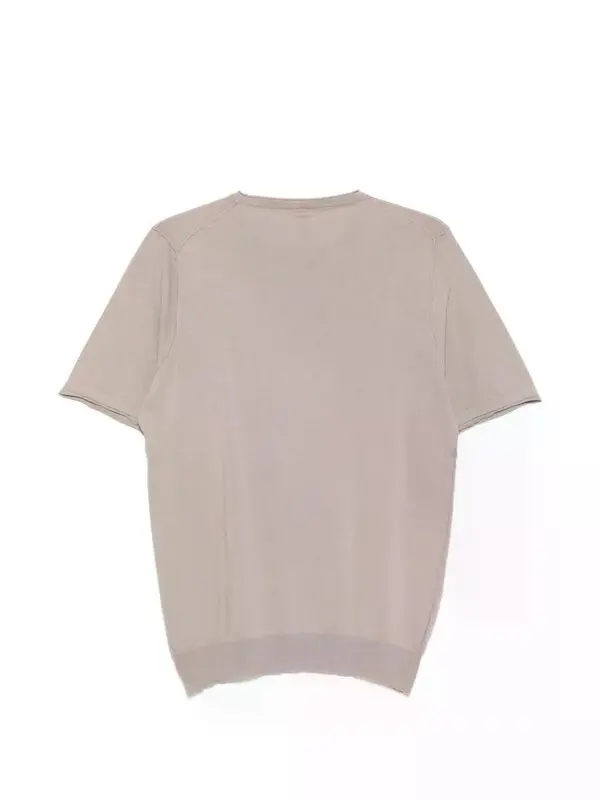 JEORDIE'S Short-sleeve Knitted T-shirt - Neutrals