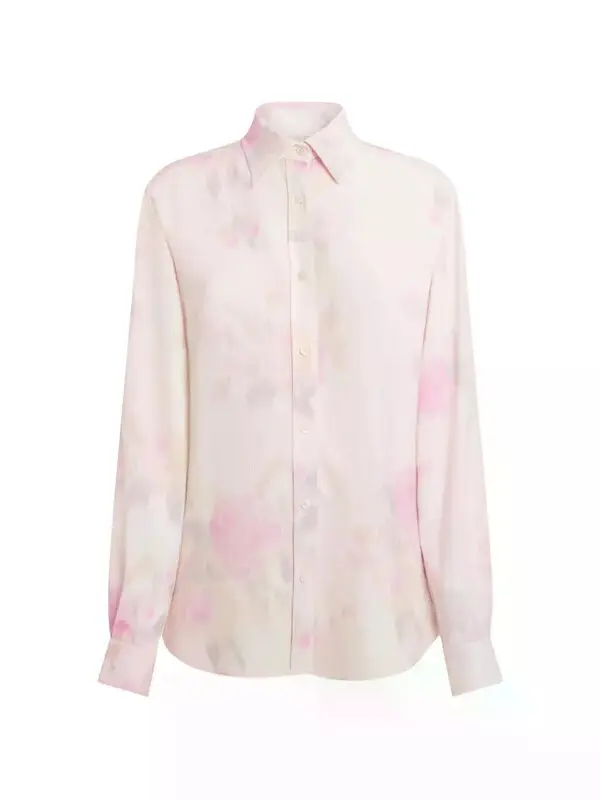 Moschino Floral Print Long Sleeve Shirt - Pink
