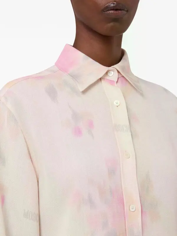 Moschino Floral Print Long Sleeve Shirt