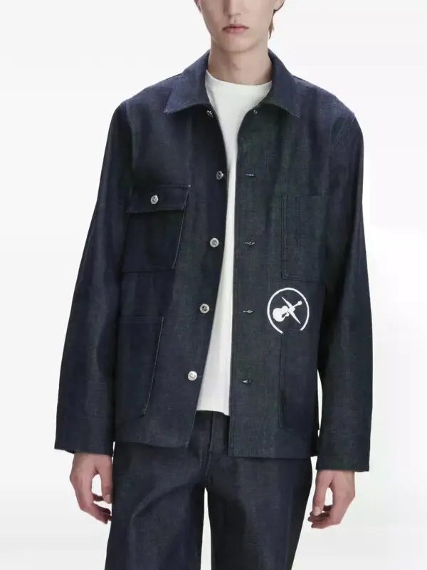 A.p.c. Logo-detail Chest-pocket Shirt Jacket