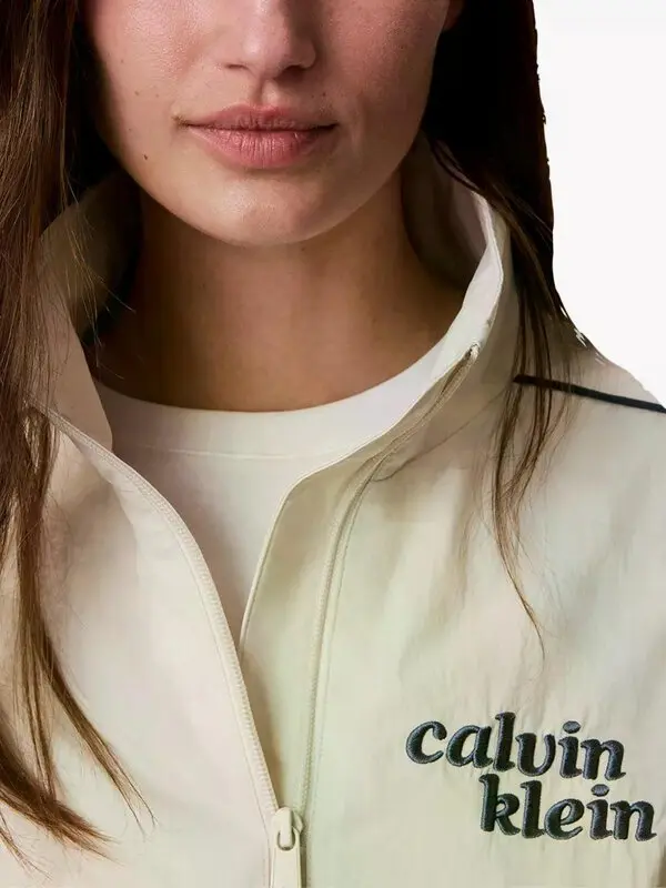 Calvin Klein Embroidered High Neck Zip Jacket