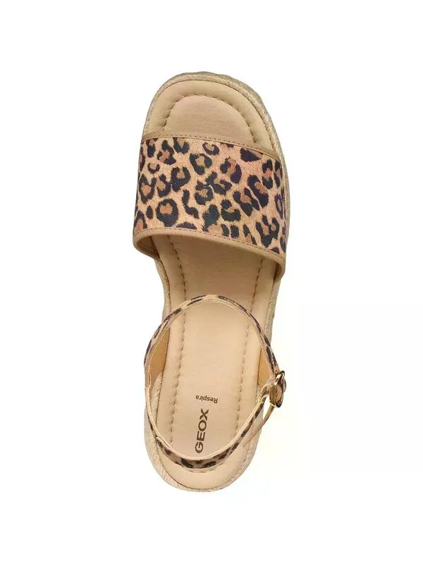 Geox Leopard-print Wedge Espadrilles
