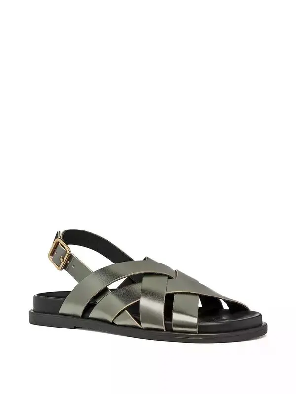 Geox Metallic Crossover Sandals