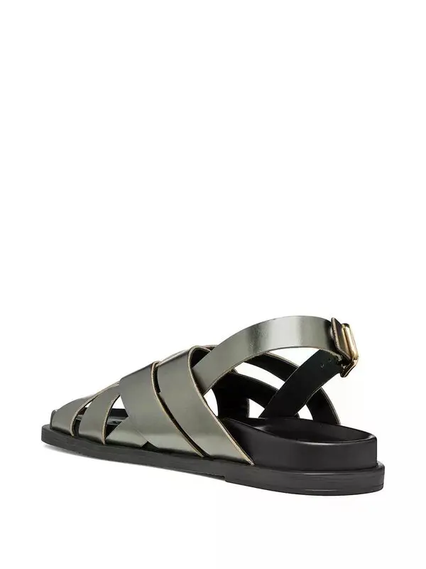 Geox Metallic Crossover Sandals
