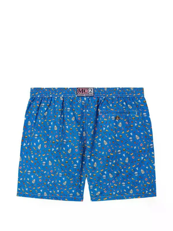 MC2 SAINT BARTH Barbecue Print Swim Shorts - Blue