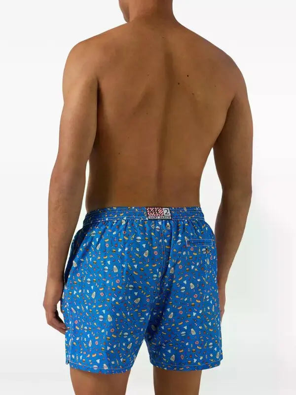 MC2 SAINT BARTH Barbecue Print Swim Shorts - Blue