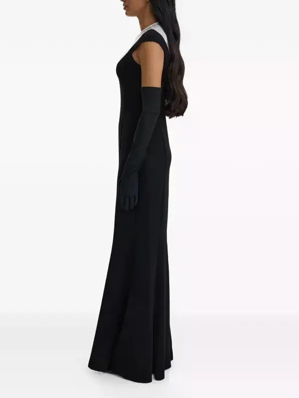MOOS STUDIO Lace-panelled Maxi Dress