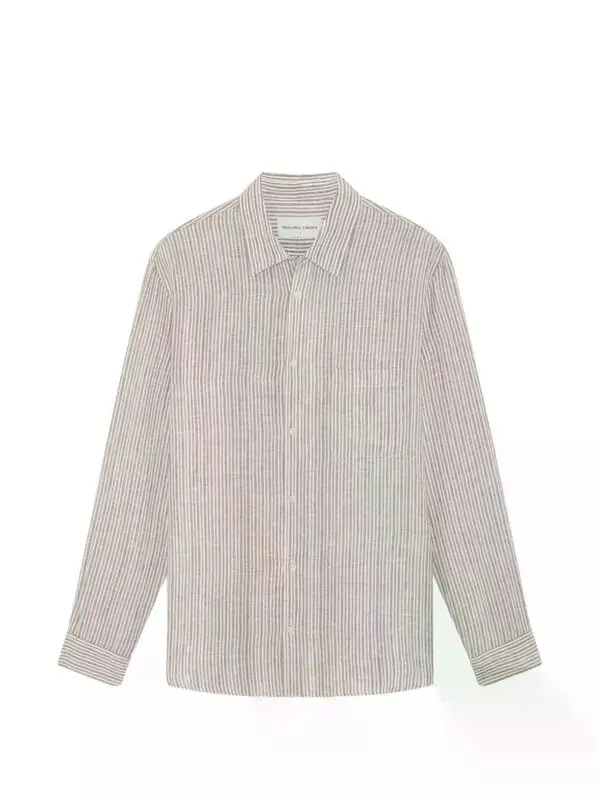 Frescobol Carioca Telles Striped Linen Shirt - Brown