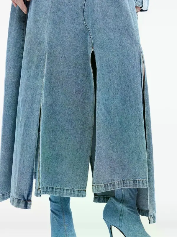 Rokh Slit Denim Midi Skirt