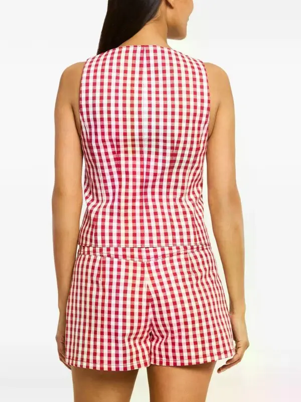 Cinq À Sept Lovina Gingham Sleeveless Top