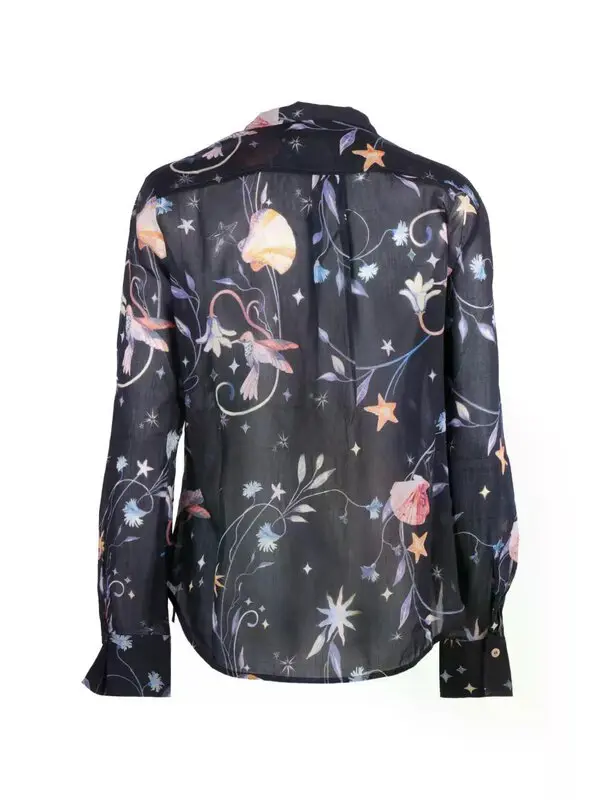 FORTE_FORTE Deliverance" Floral Print Voile Shirt