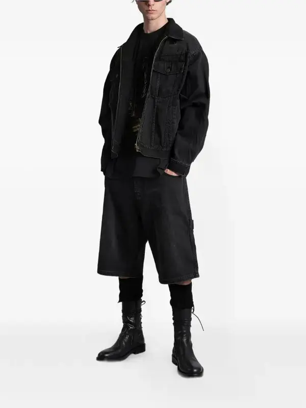 Vetements Zip-up Denim Jacket - Black