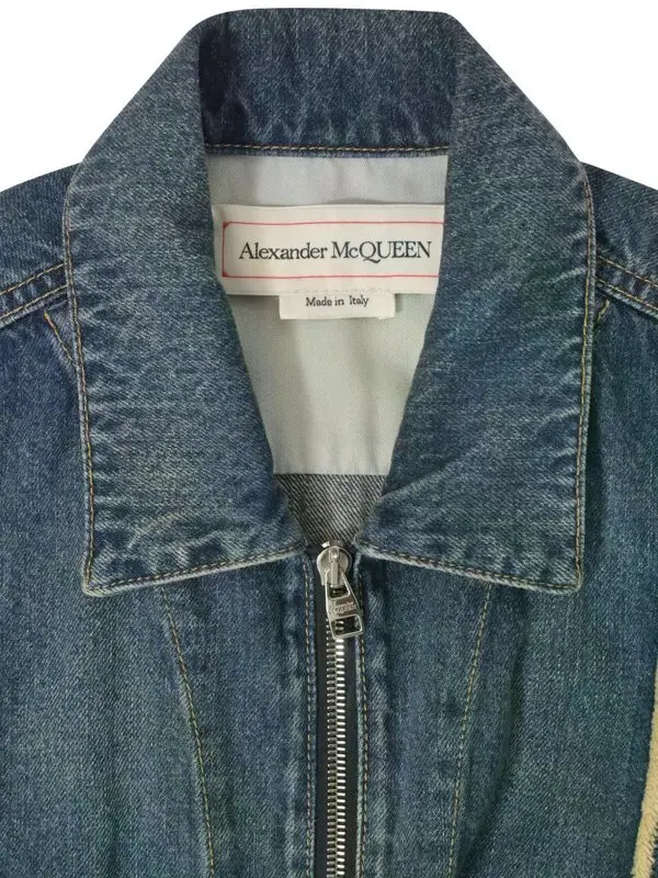 Alexander McQueen Zipped Denim Jacket
