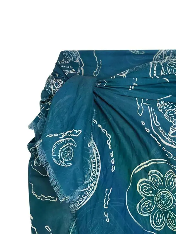 ALEMAIS Lucky Graphic-print Fringed Sarong
