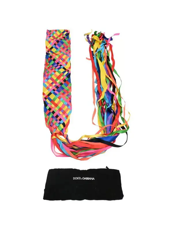 Dolce & Gabbana Woven Ribbon Belt - Red