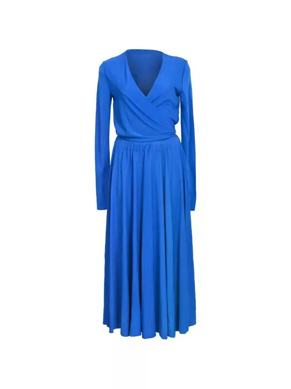 Proenza Schouler White Label Pleated Wrap Dress - Blue