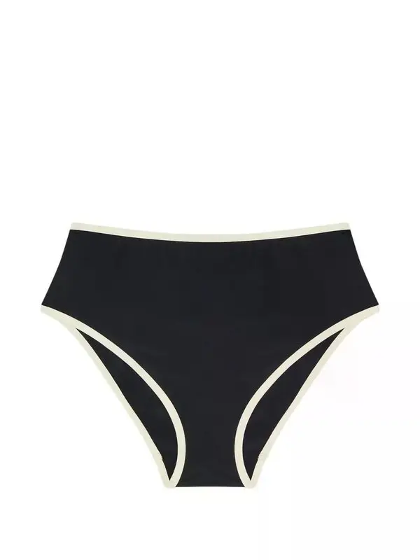 SOLAQUA Piping Detail Bikini Bottoms - Black
