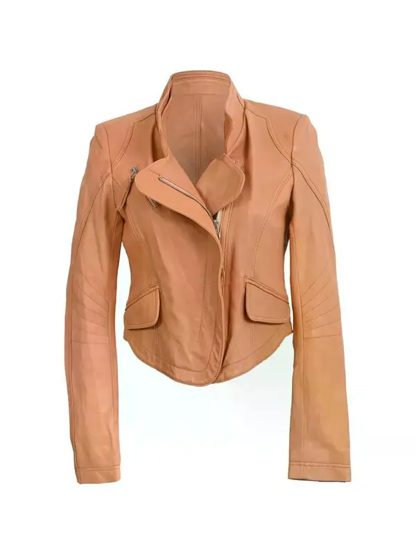 Alexander McQueen Leather Zip-up Biker Jacket - Neutrals