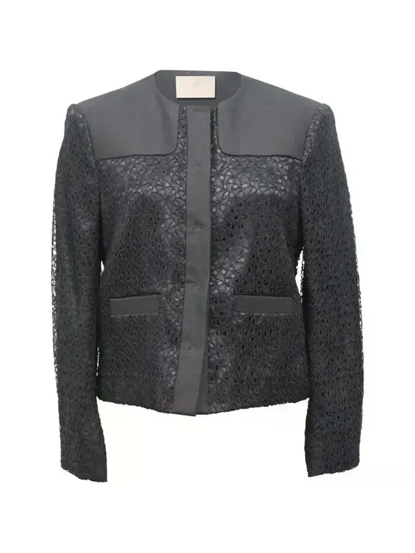 JASON WU Lace Detail Single-breasted Blazer - Black
