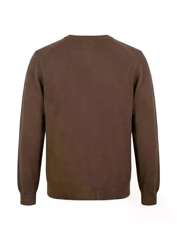 DANTON Crew Neck Sweater With Logo Patch