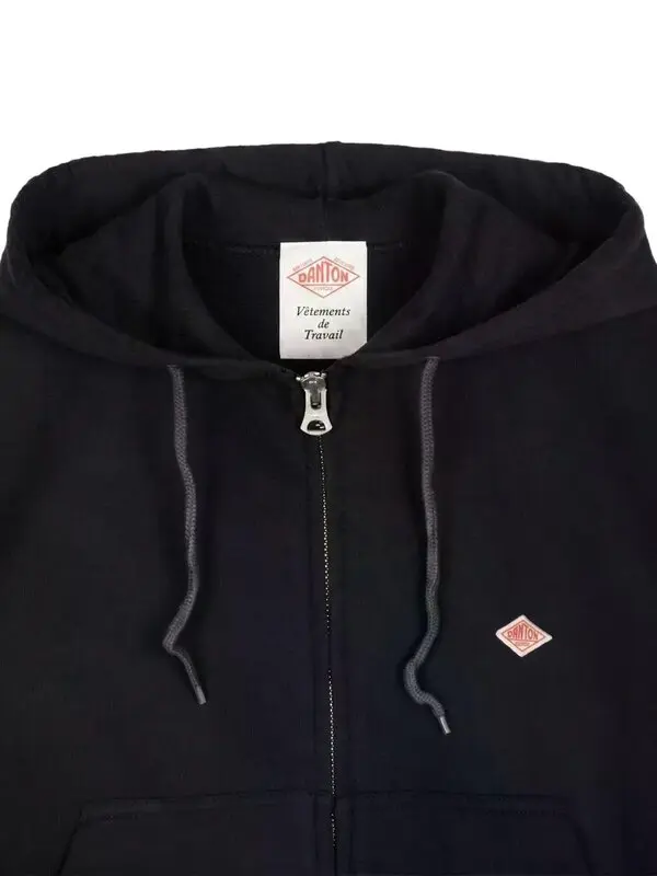 DANTON Logo Patch Zip-up Hoodie