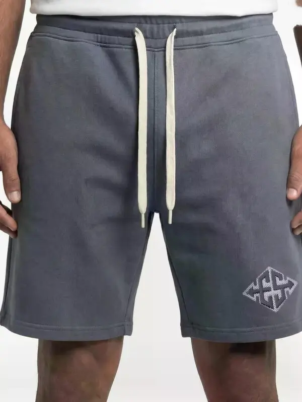 EXIT SOCIETY Logo Print Drawstring Shorts