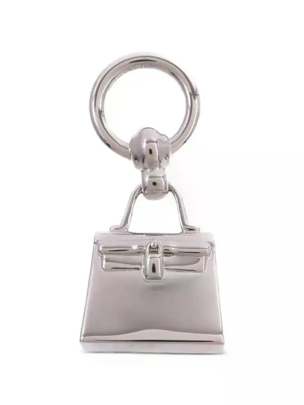 Hermès Mini Kelly Twilly Scarf Ring - Silver