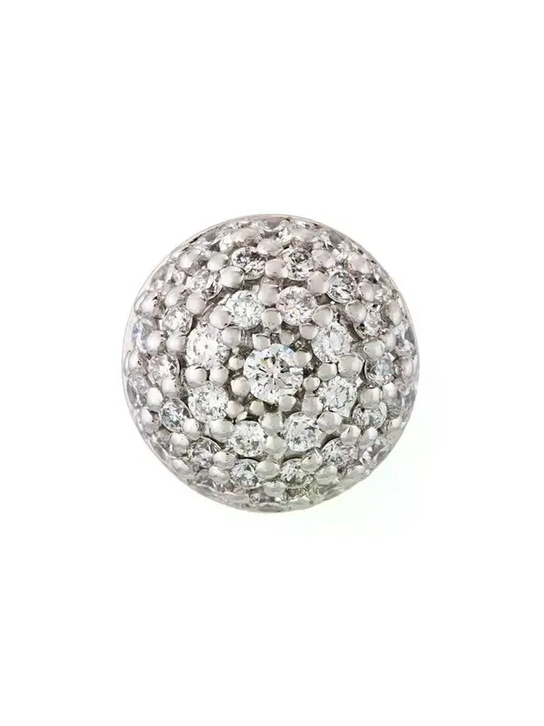 ALINKA 18kt White Gold Black Caviar Diamond Stud Earrings - Metallic