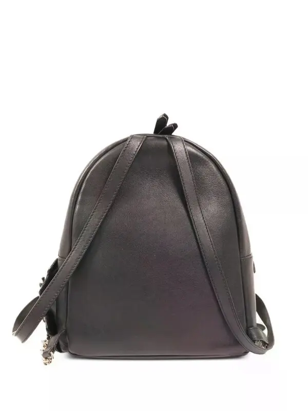 Fendi Roma Floral-embellished Backpack - Black