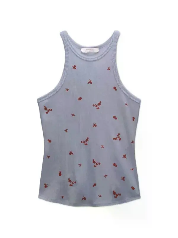 Dorothee Schumacher Ribbed Embroidered Tank Top - Grey