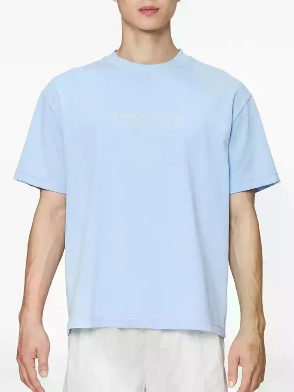OFF DUTY Slogan-print T-shirt - Blue