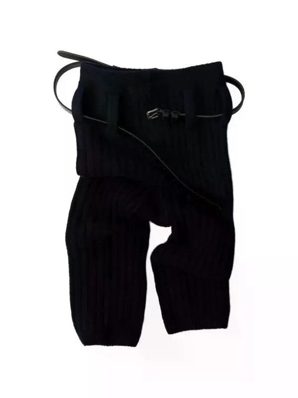 Prada Wool And Cashmere Short Leggings - Blue