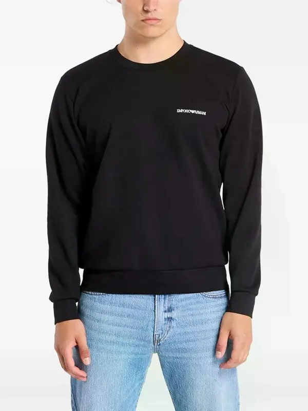 EA7 Emporio Armani Logo Print Sweatshirt - Black