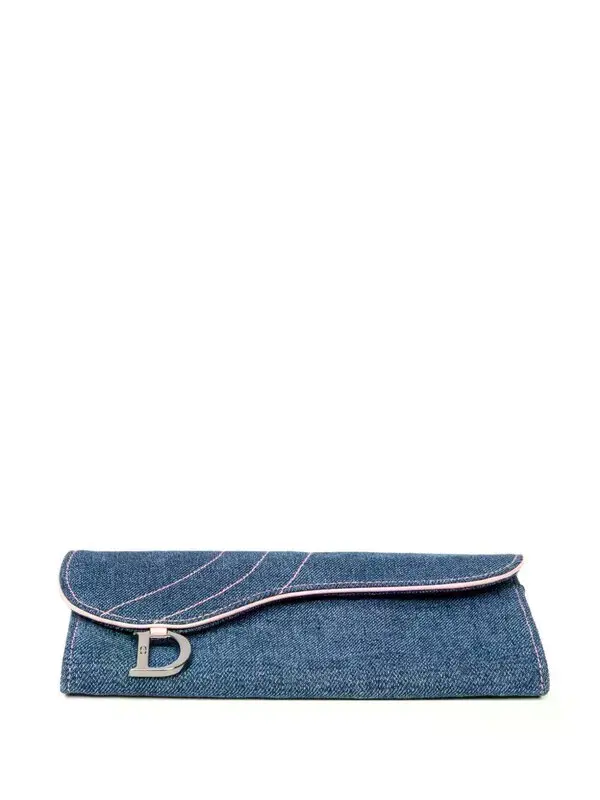 Dior Saddle Long Wallet - Blue