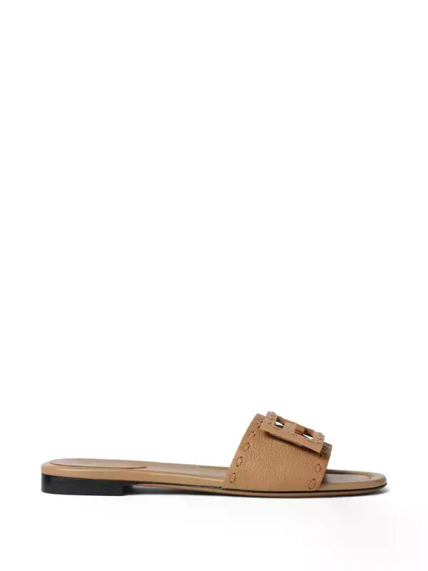 Fendi Baguette Selleria Flat Sandals - Brown