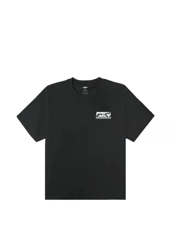 Obey Propaganda Services Logo-print T-shirt - Black