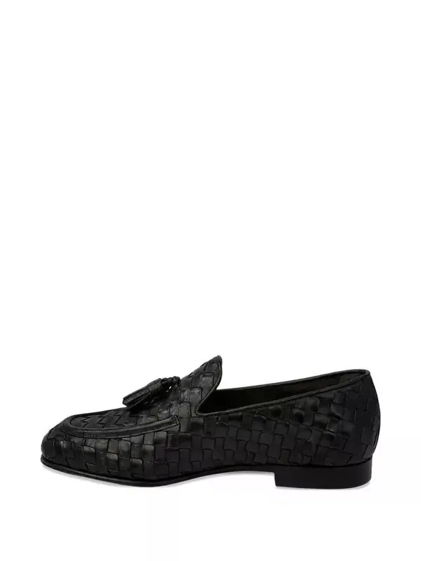 FRANZESE COLLECTION Woven Tassel Loafers
