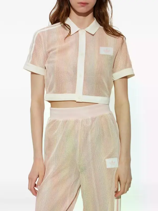 Adidas Mesh Stripe Detail Shirt