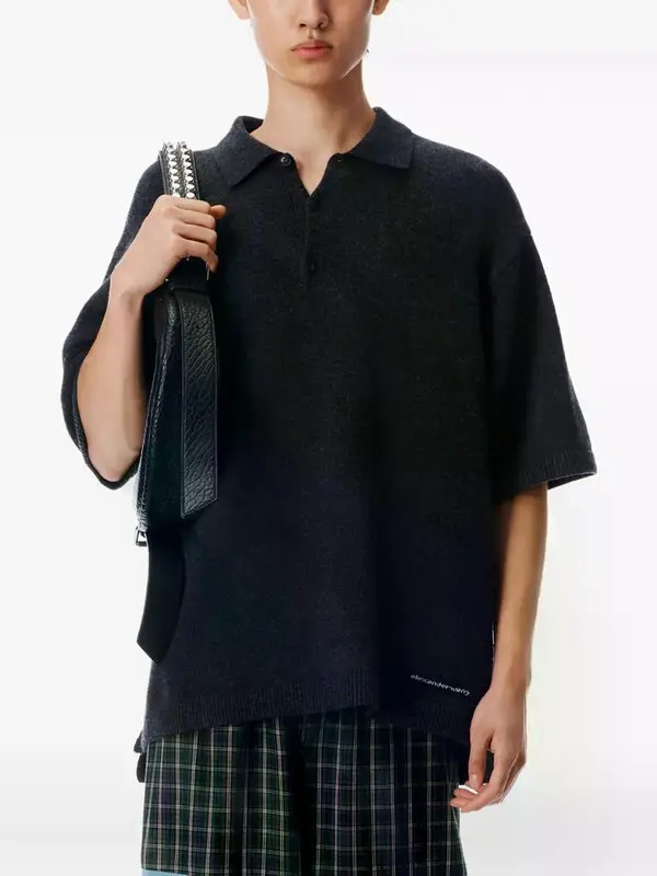 Alexander Wang Oversized-fit Polo Shirt - Grey