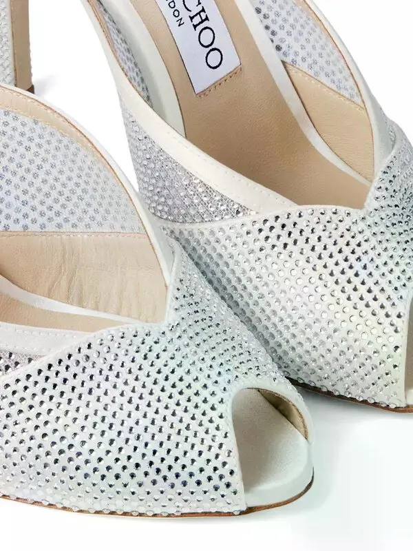JIMMY CHOO Brigitte Crystal-embellished Heeled Mules