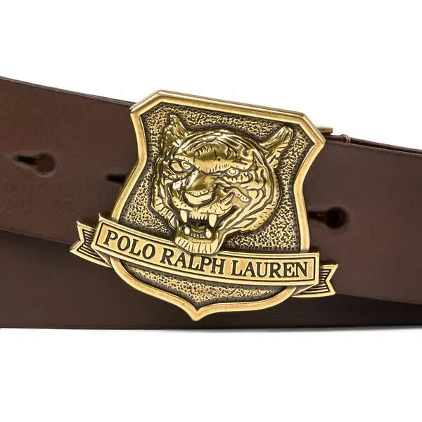 Ralph Lauren Tiger Buckle Leather Belt