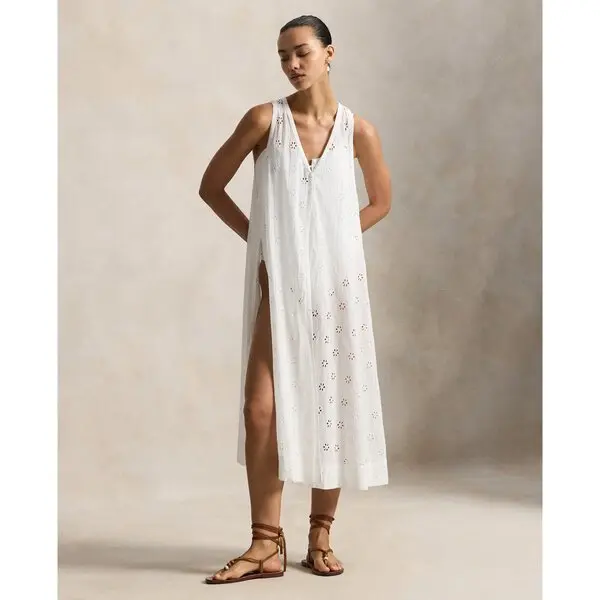 Ralph Lauren Cotton Eyelet Midi Cover-up