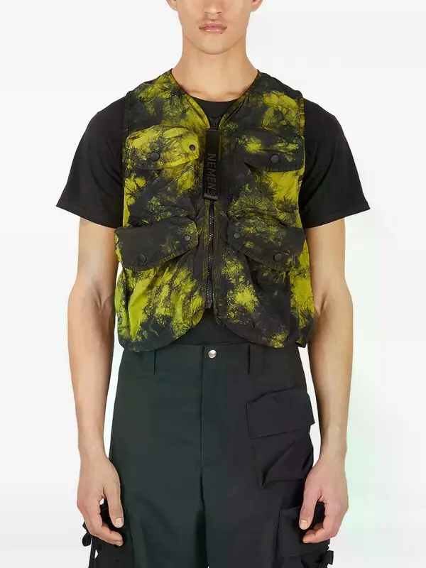 NEMEN V-neck Flap-pocket Gilet - Yellow